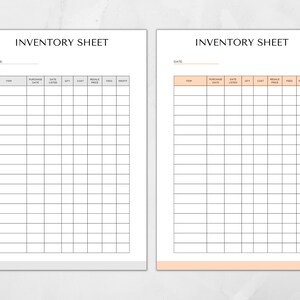 Printable Reseller Inventory Sheet, Editable Small Business Inventory ...