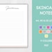 Printable Skincare Notes Template, Editable Skincare Routine Log ...