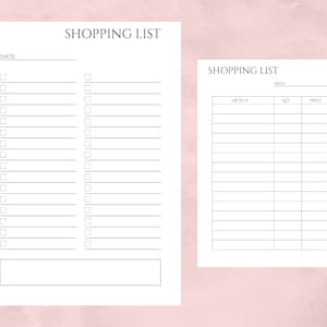 Shopping List, Printable and Editable, to Buy Checklist, Items to Buy ...