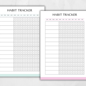 Printable Daliy Habit Tracker, Editable Everyday Habit Log ...