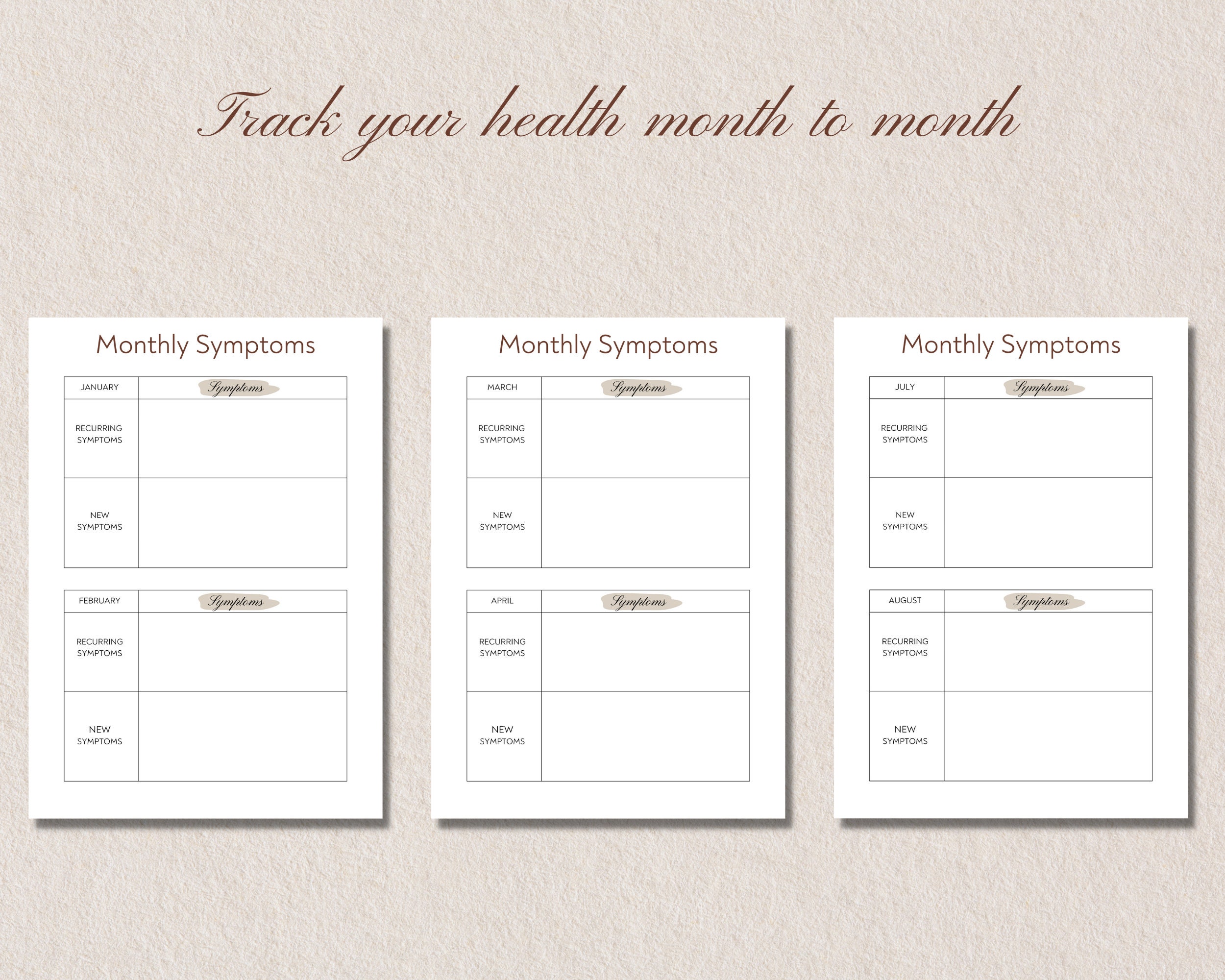 Medical Planner Printable and Editable, Healthcare Log, Chronic Illness ...