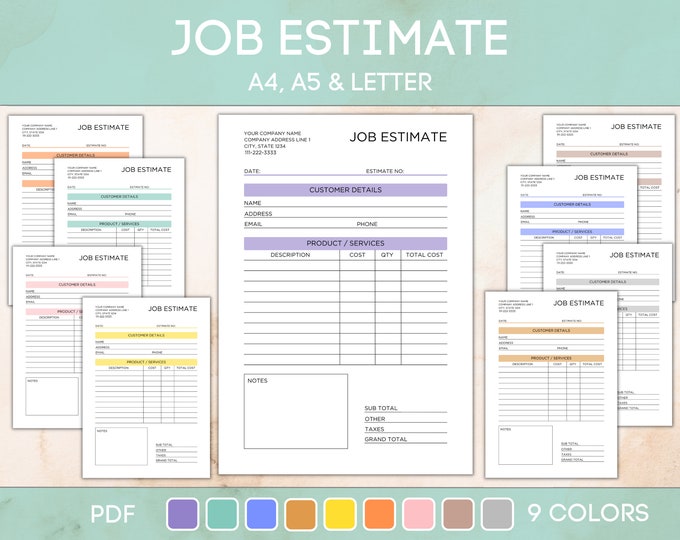 Printable Demolition Estimate Template for Excel and Google Sheets ...