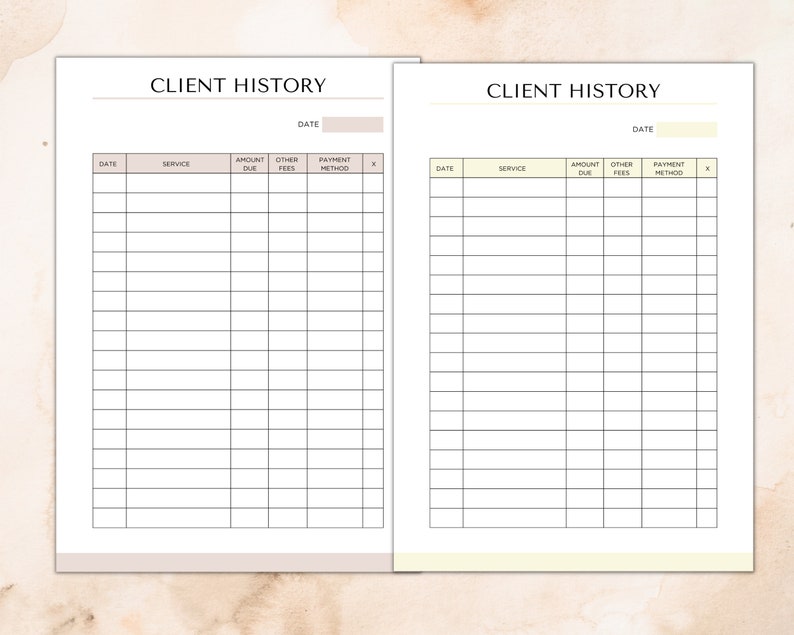 Client Payment Log, Client Book, Business Payment Sheet, Small Business ...