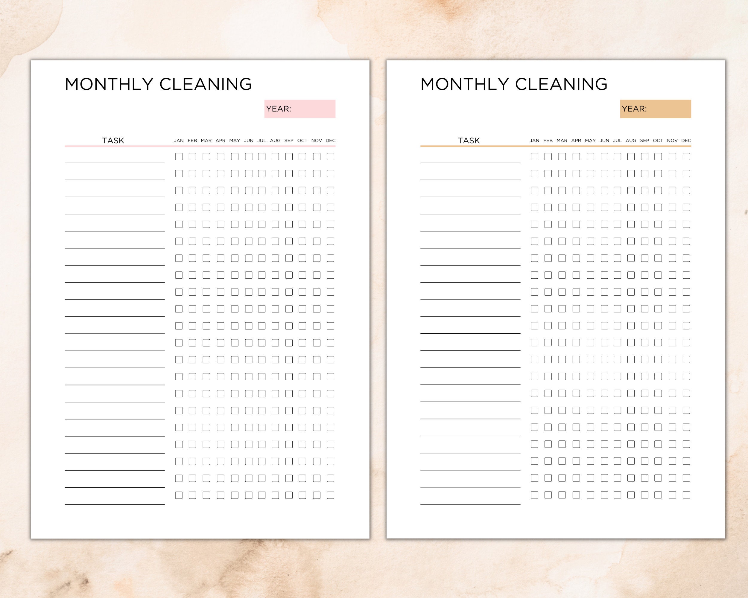 Editable and Printable Monthly Checklist, Month to Do List, Monthly ...