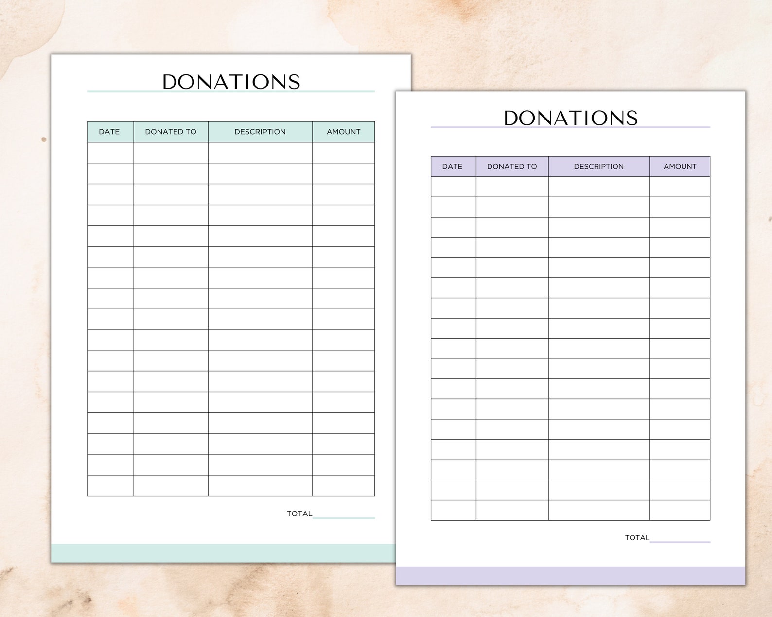 Donation Tracker Printable, Editable Tithe Sheet, Giving Log ...