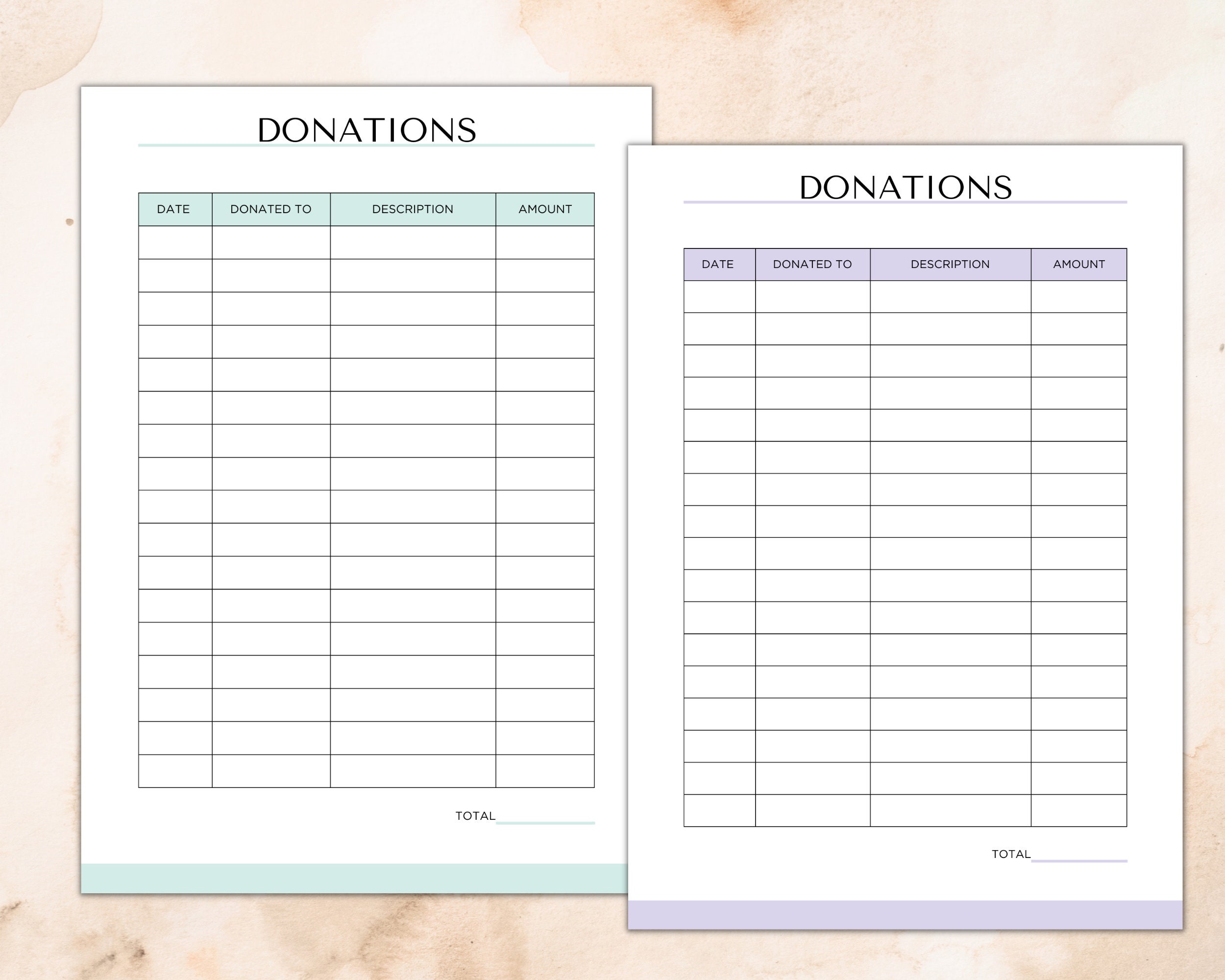 Donation Tracker Printable, Editable Tithe Sheet, Giving Log, Charitable Donations, Financial ...