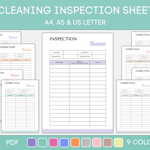 Printable Cleaning Inspection Checklist, Editable Cleaner Inspection ...