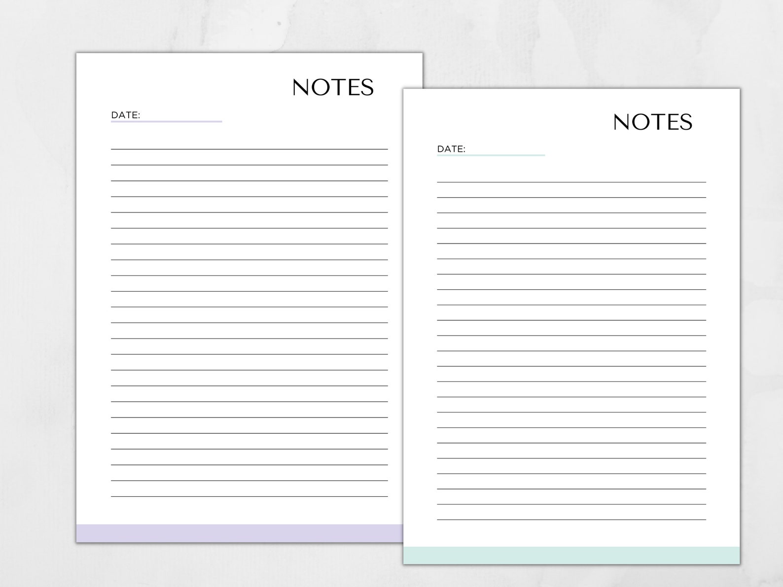 Notes Page Printable, Lined Notes Template, Note Taking, Writing Paper ...