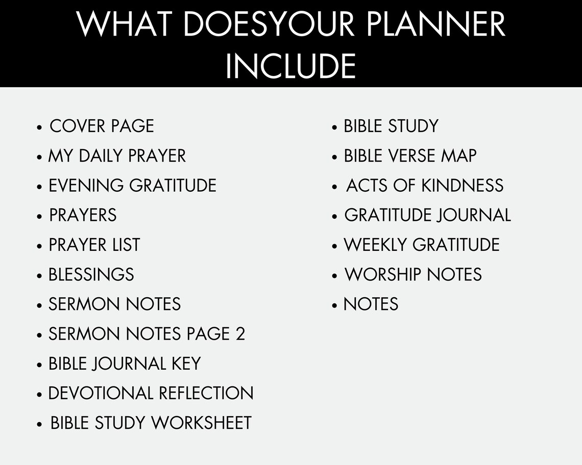 Printable Faith Planner, Bible Study Notebook, Prayer Journal ...