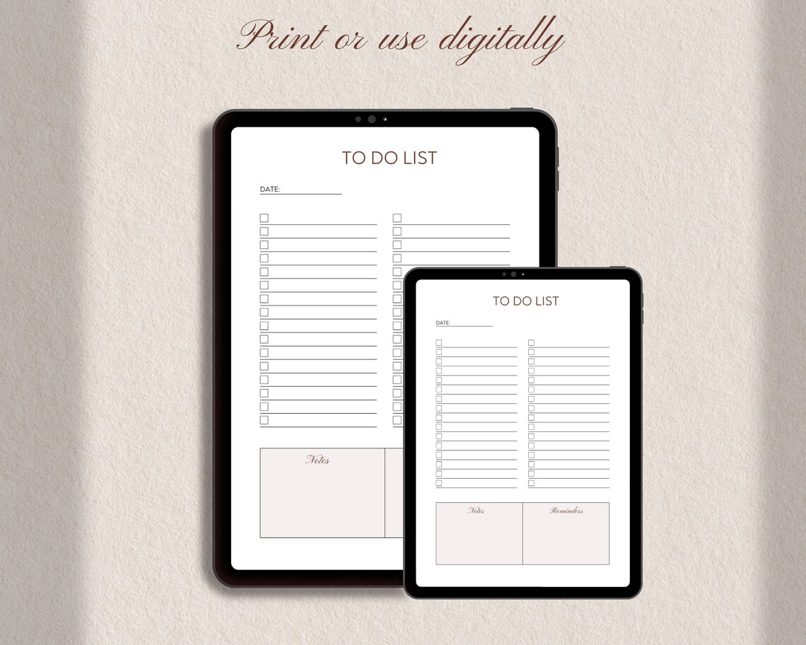 Minimal to Do List Simple Tasks List Template Productivity - Etsy
