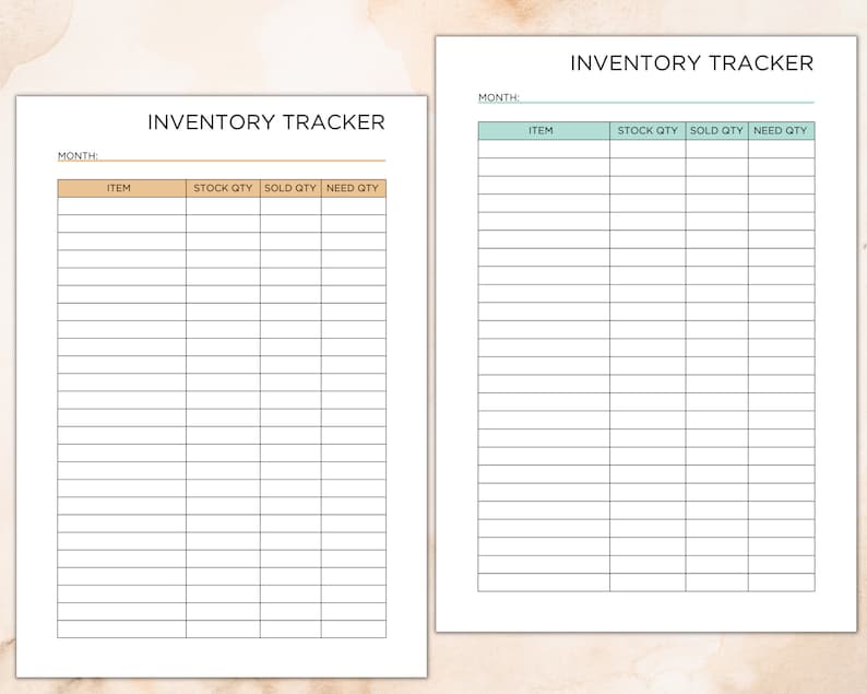Printable and Editable Inventory Tracker, Stock Sheet, Store Management ...