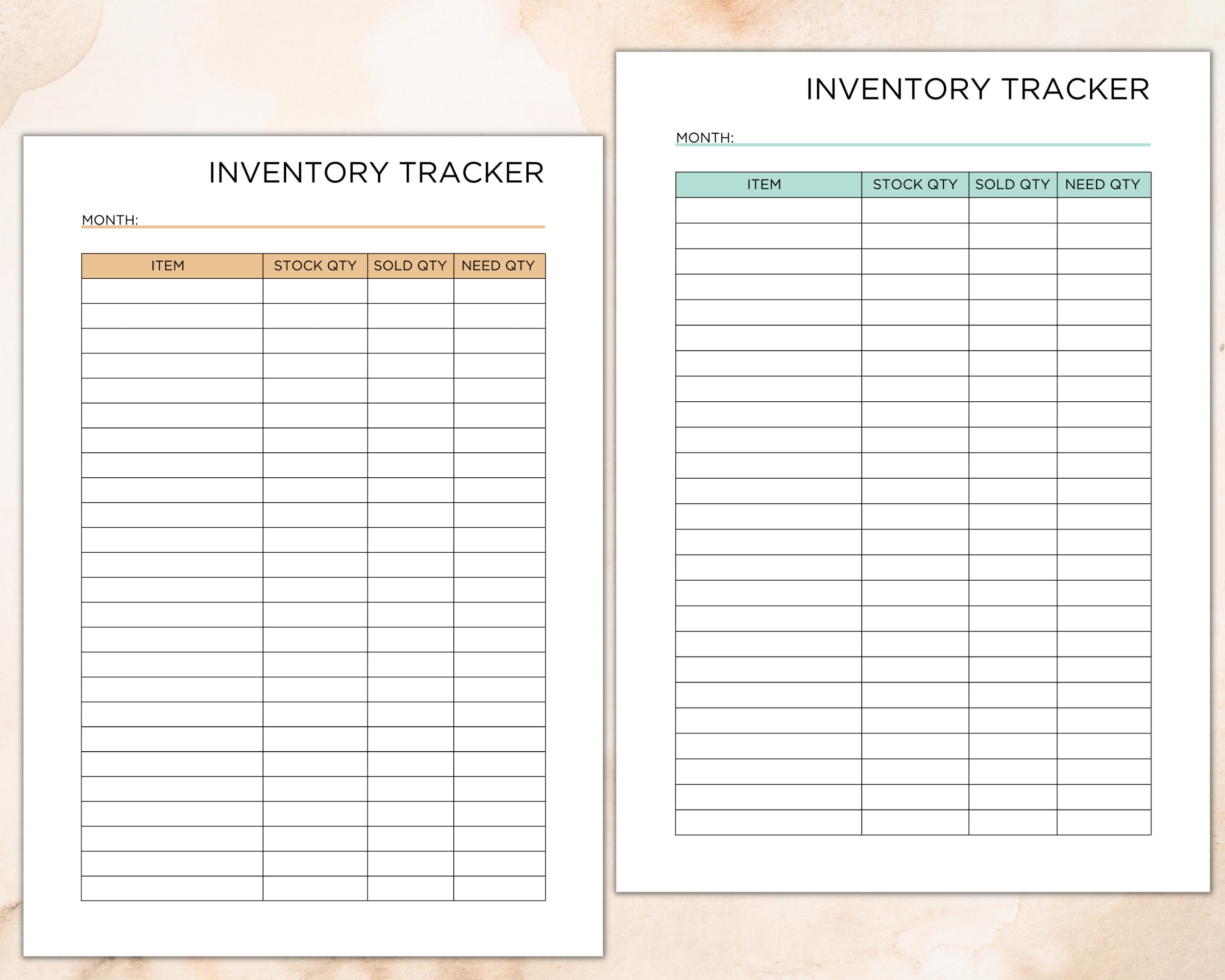 Printable and Editable Inventory Tracker, Stock Sheet, Store Management ...