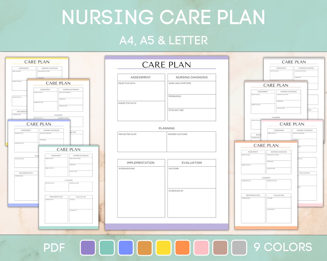 Editable and Printable Nursing Care Plan, Nursing Student Care Plan ...