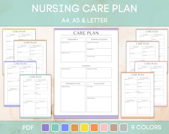 Nursing Care Plan Template - Etsy