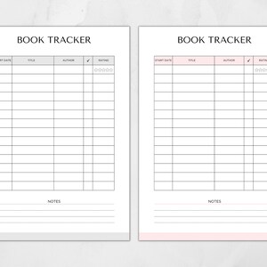 Printable Book Tracker Template, Reading List, Book Worm Checklist ...
