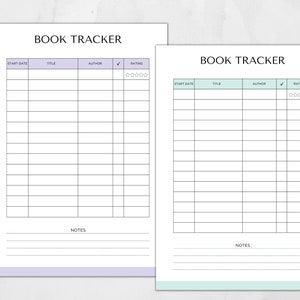 Printable Book Tracker Template, Reading List, Book Worm Checklist ...