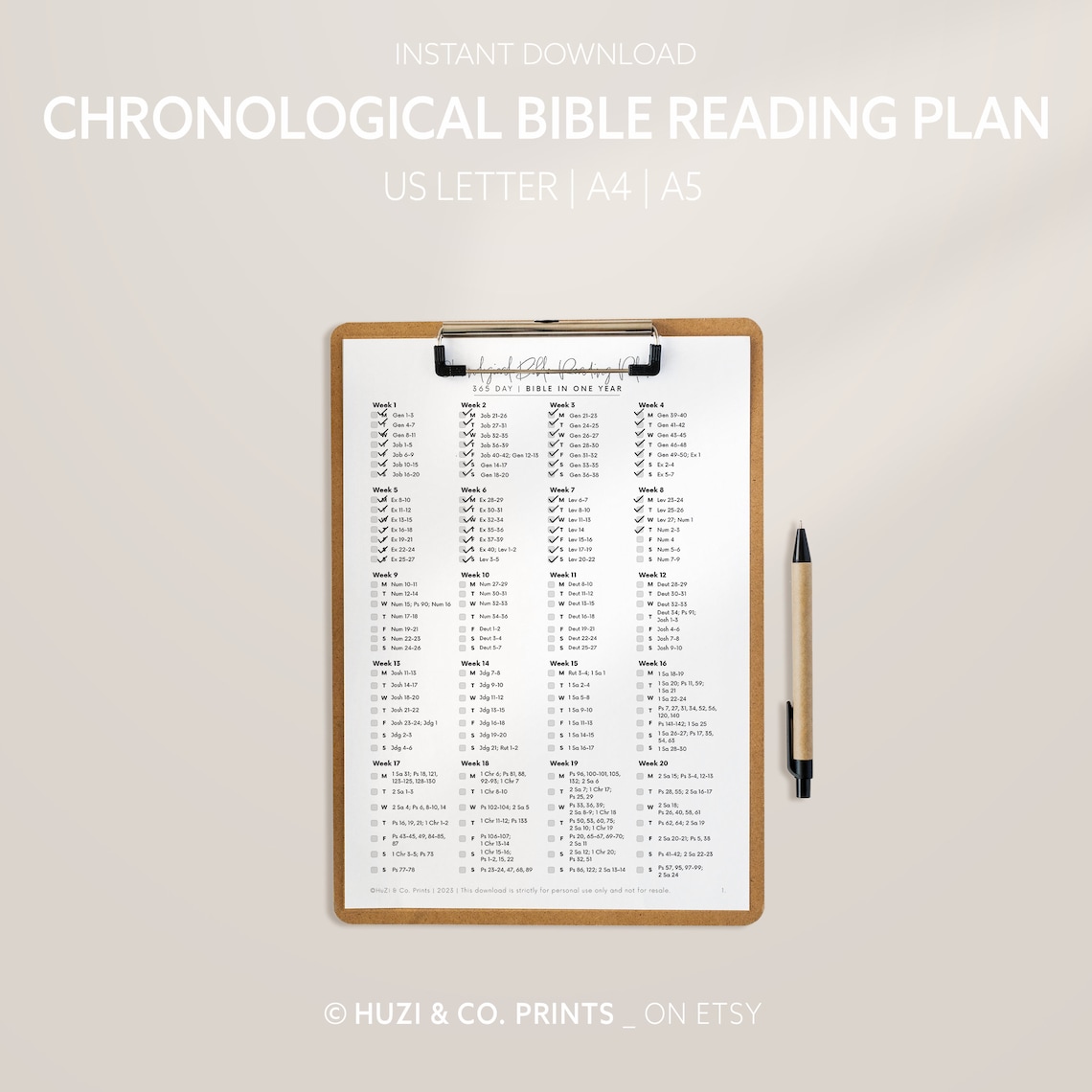 Chronological Bible Plan, Bible Reading Plan Printable, 1 Year Bible ...