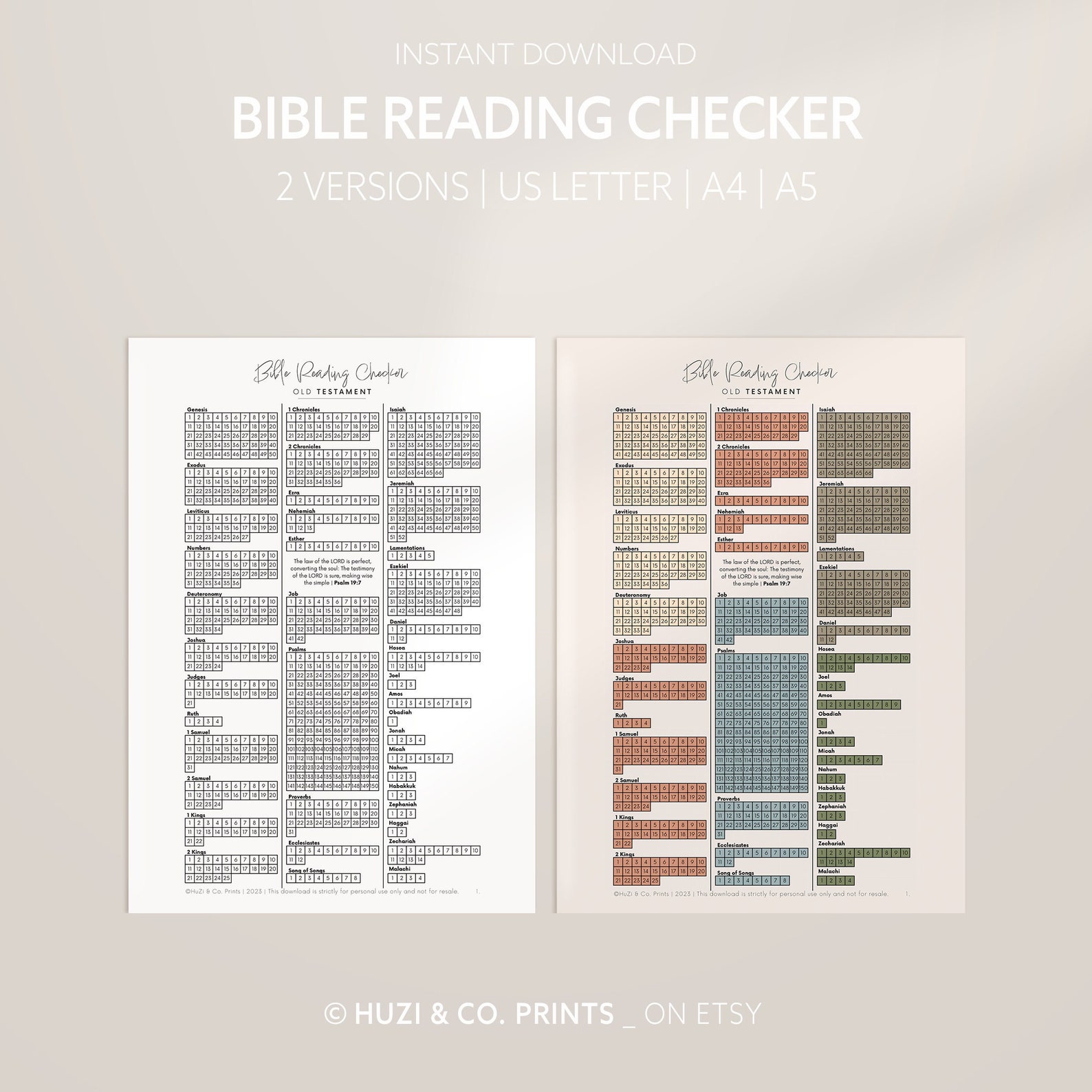 Bible Reading Checker, Bible Tracker Printable, Bible Chapter Checklist ...