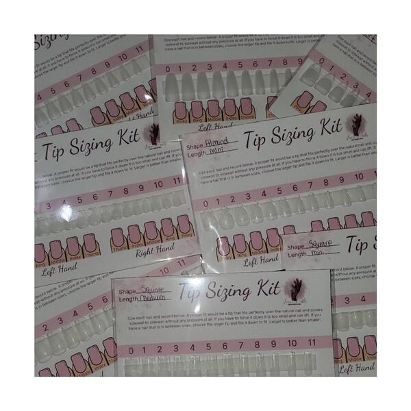 Nail Chart Card - Etsy