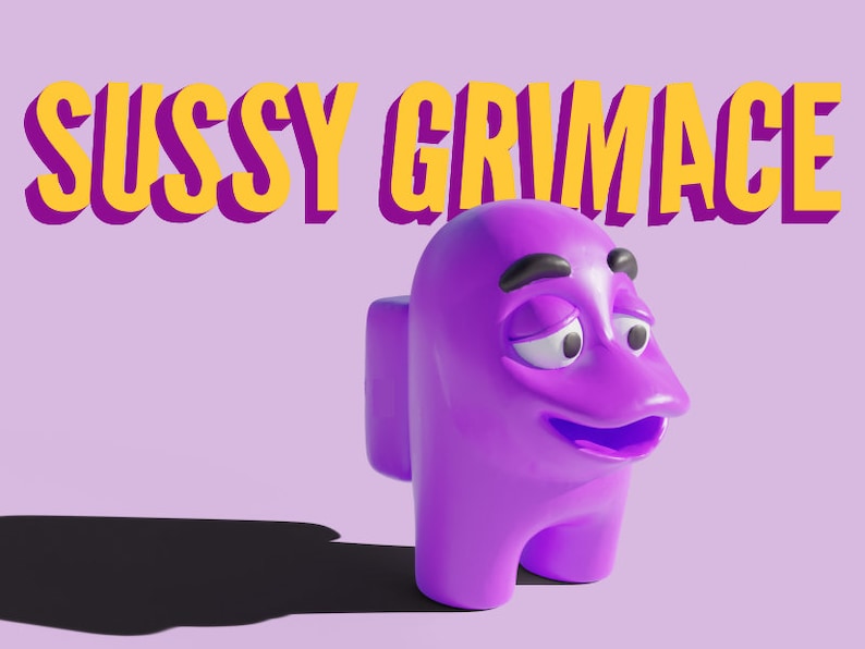 THE SUSSY GRIMACE Grimace as Among Us Imposter 3D Printed - Etsy Canada