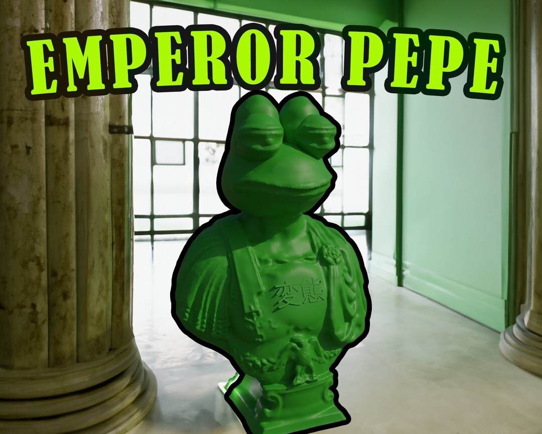 EMPEROR PEPE Pepe the Frog as Emperor 3D Printed Meme - Etsy