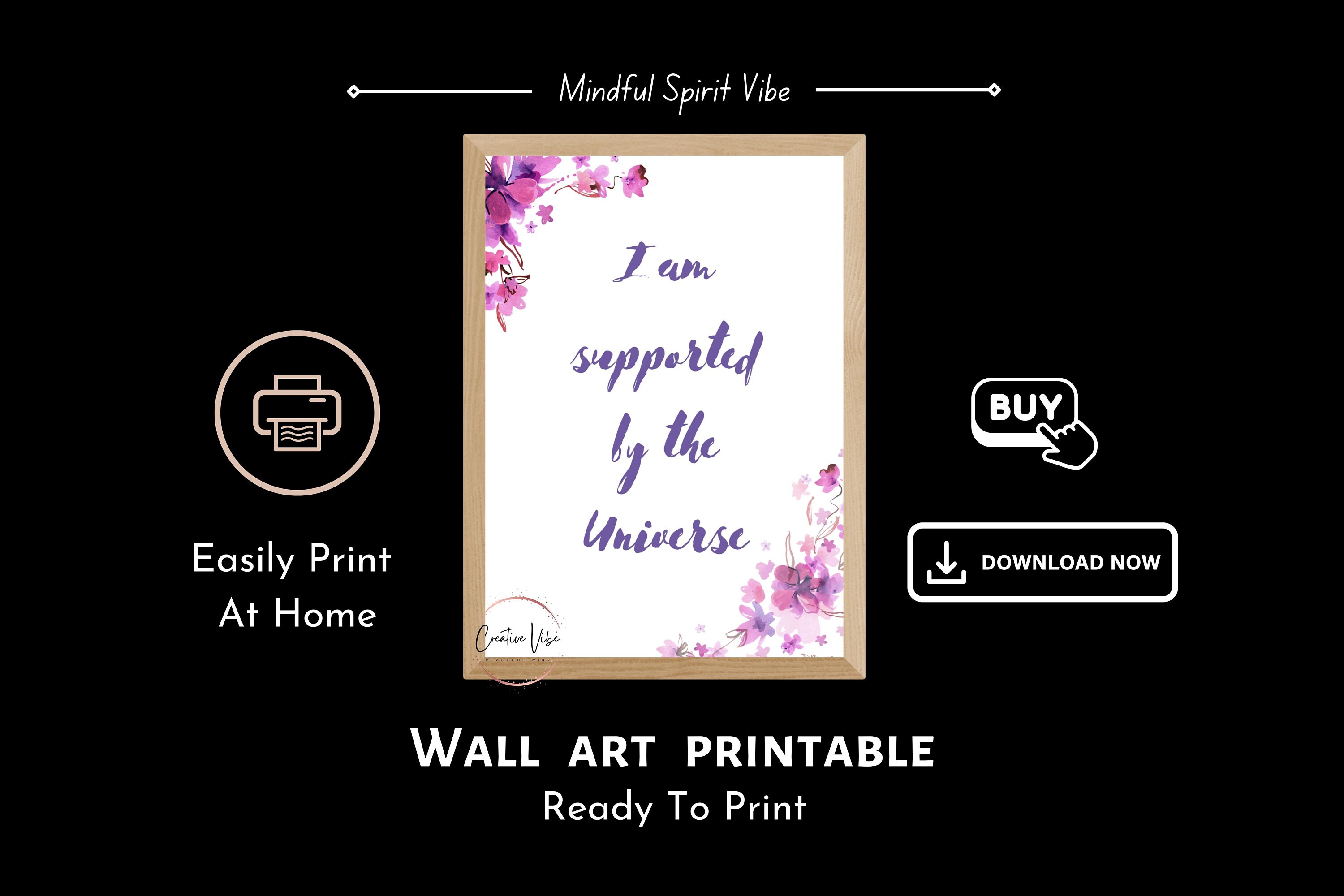 Positive Affirmation Wall Art Printables Inspirational Quotes ...