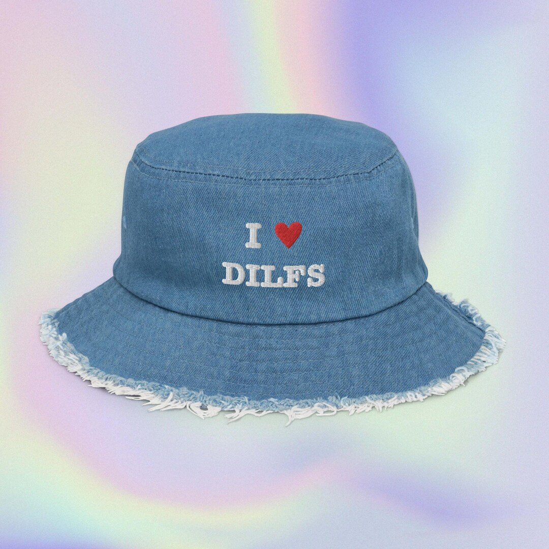 I Heart DILFS Funny Bucket Hat 90s Y2K Aesthetic Bucket Hat Cute Sumemr ...