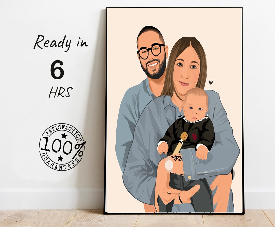 Wedding Family Faceless Portrait , Printable Memories Collage ...