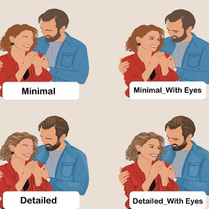 Custom Couple Portrait, Birthday Gift for Him, Portrait Gifts for ...