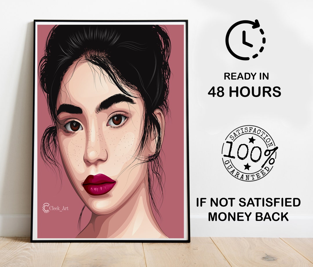 Personalized Cartoon Portrait From Photo, Personalized Vector ...