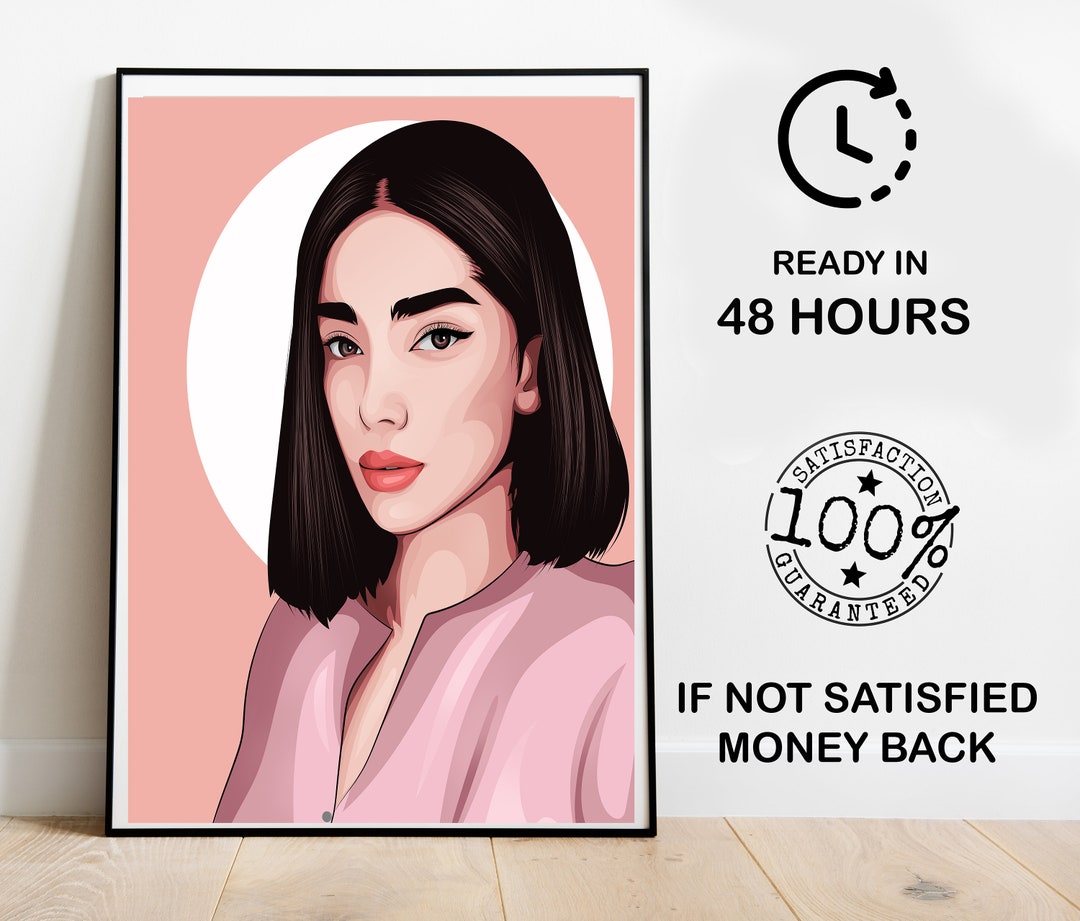 Personalized Vector Illustration for Couple, Custom Vector Art for ...