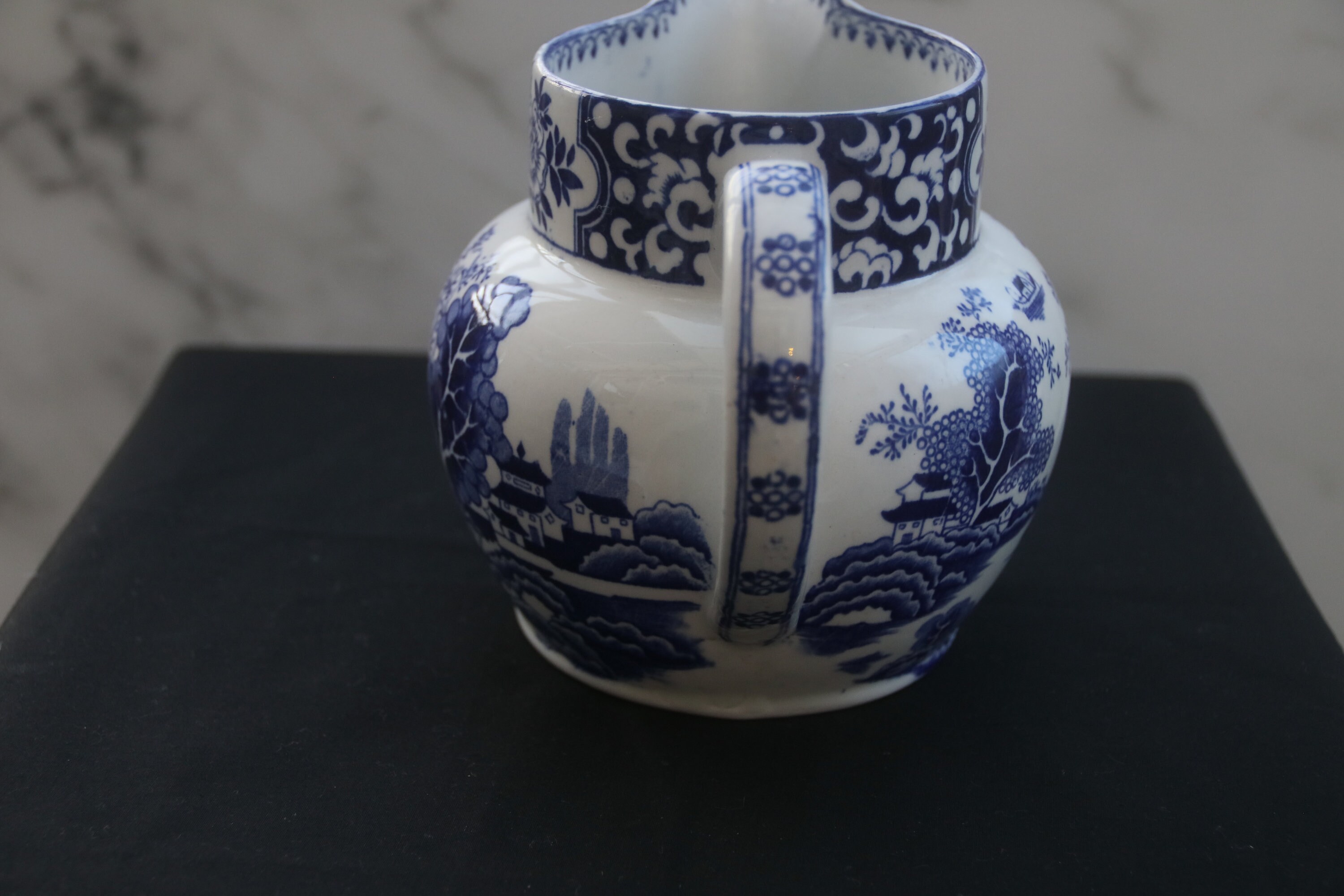Green & Co Ming Pattern Blue and White Jug - Etsy