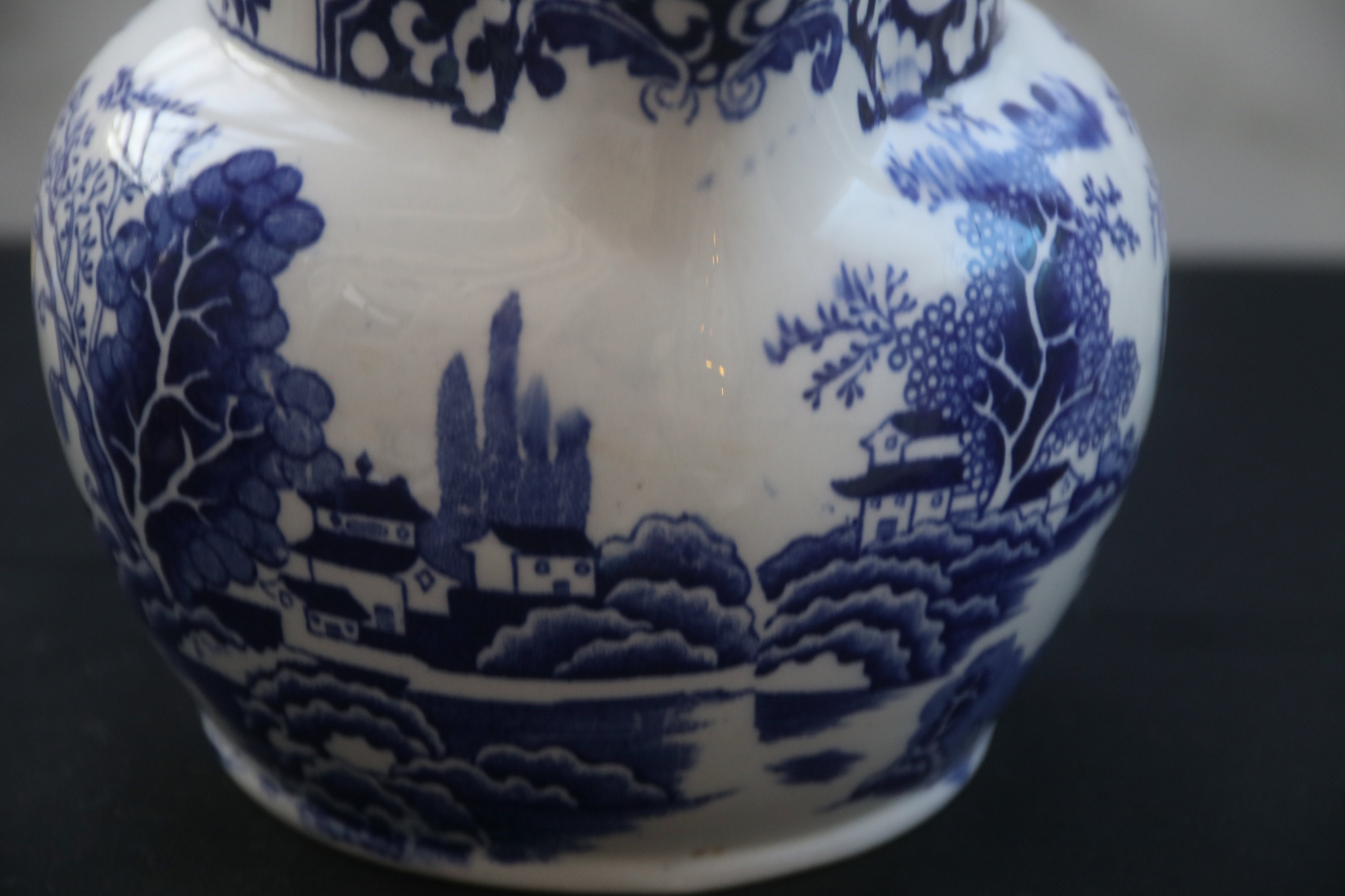 Green & Co Ming Pattern Blue and White Jug - Etsy