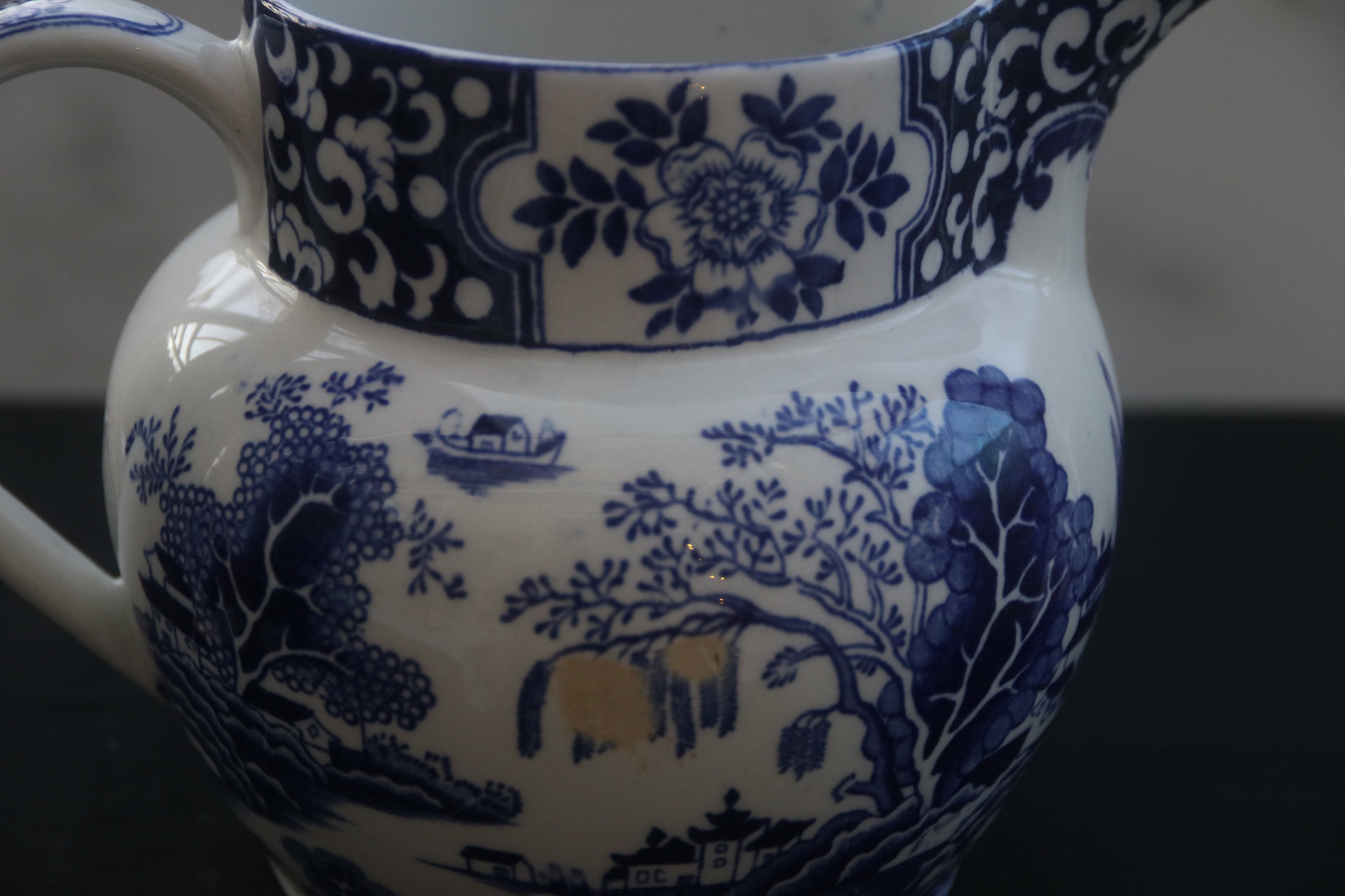 Green & Co Ming Pattern Blue and White Jug - Etsy