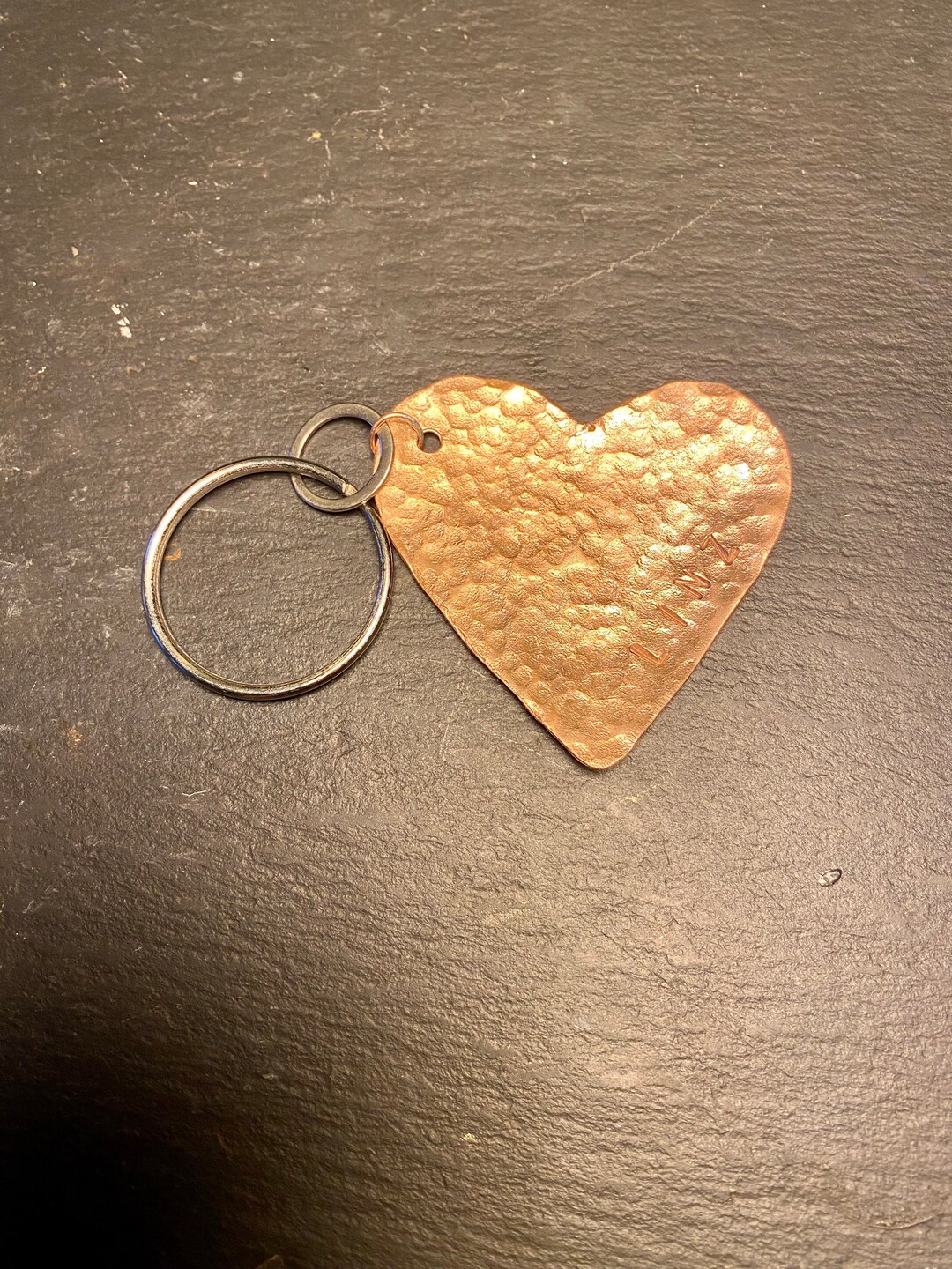 Handmade Recycled Copper Heart Shaped Key Ring - Etsy