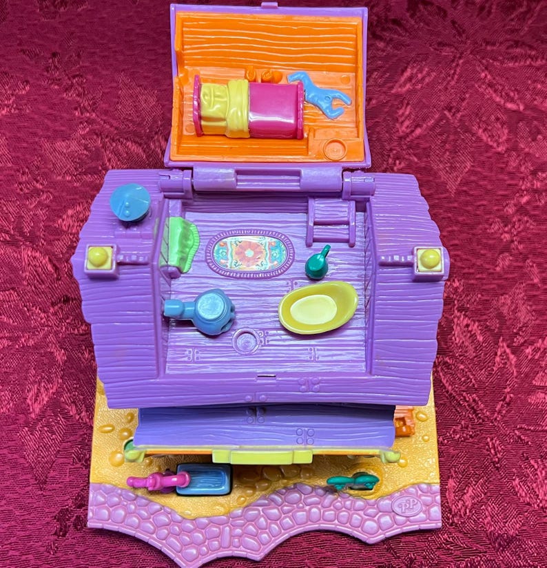 Vintage Polly Pocket Animal Wonderland Light-up Horse House Playset ...