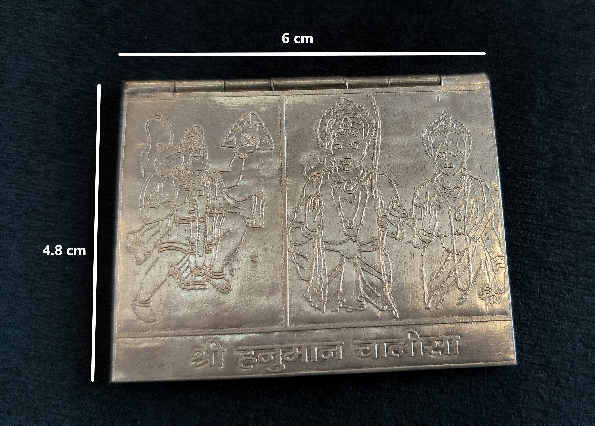 Pure Silver Shree Hanuman Chalisa Handmade Complete With Arti Small 4 ...