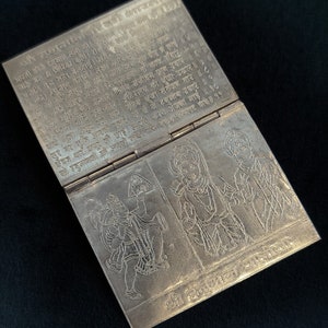 Pure Silver Shree Hanuman Chalisa Handmade Complete With Arti Small 4 ...