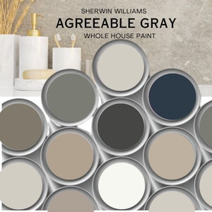 AGREEABLE GRAY Sherwin Williams Interior Paint Palette -prepacked Paint ...