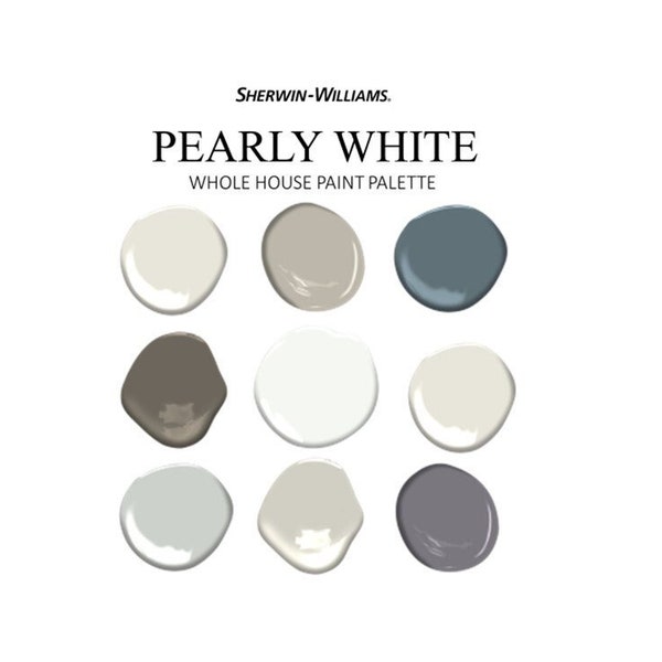 Pearly White Sherwin Williams Paint Coordinating Colors - Etsy