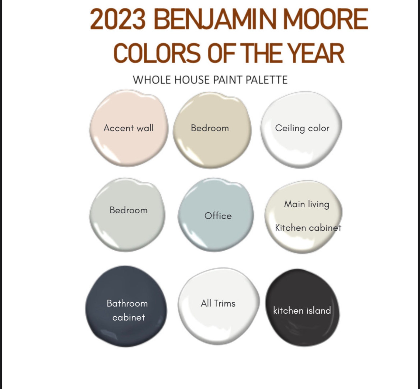 2023 Benjamin Moore COLOR of the Year Interior Paint Palette Prepacked ...