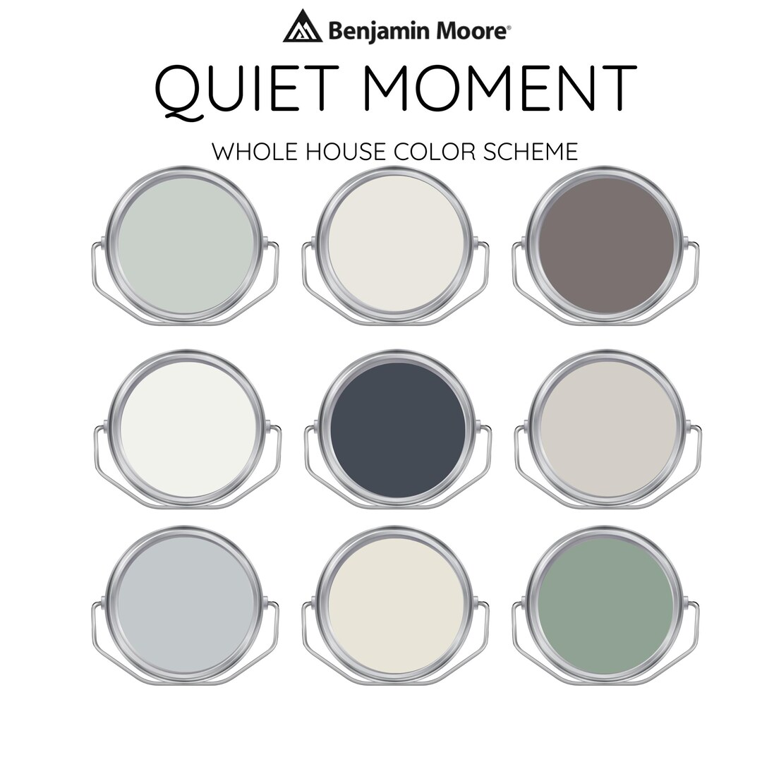 QUIET MOMENT Benjamin Moore Interior Paint Palette -prepacked Paint ...
