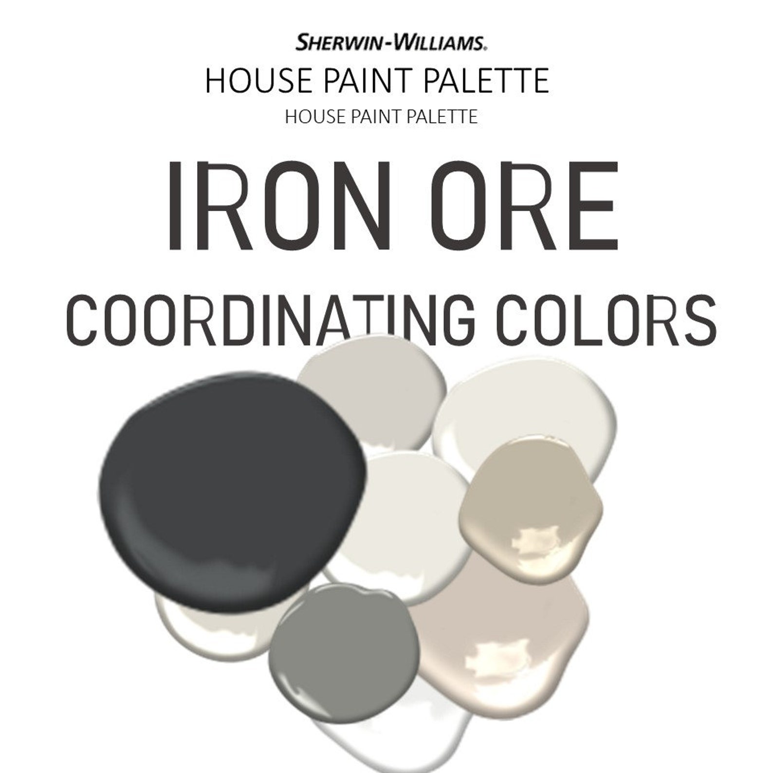 IRON ORE Coordinating Colors Modern Interior Home Pre-packed - Etsy
