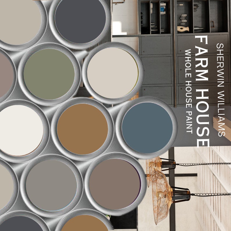 RUSTIC FARMHOUSE Sherwin Williams Interior Paint Palette -prepacked ...