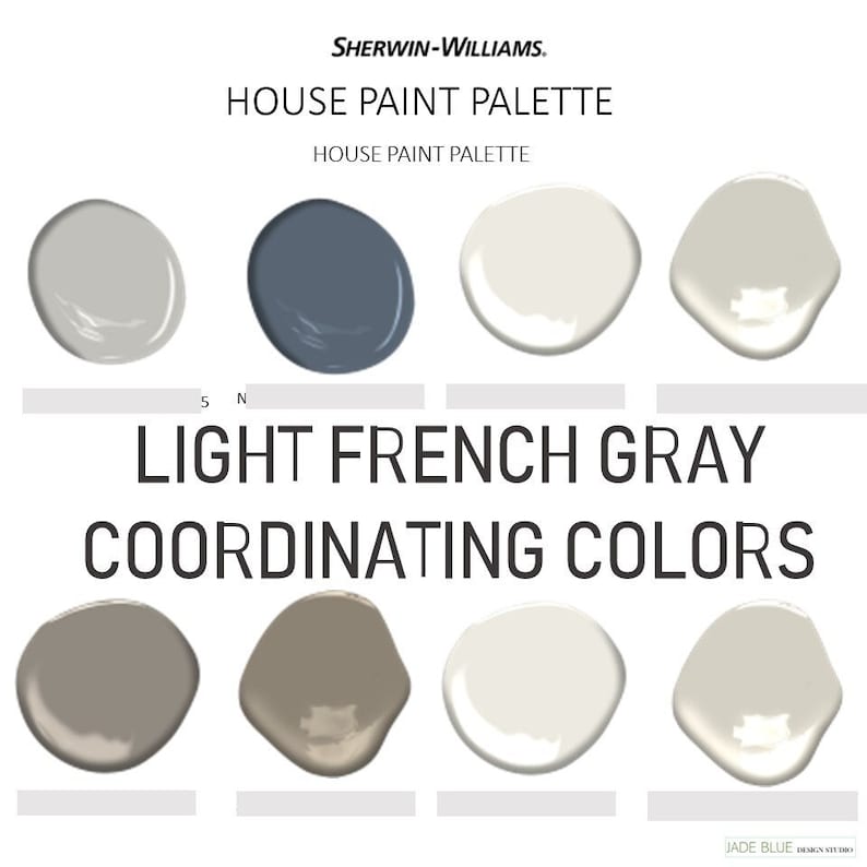LIGHT FRENCH GRAY Coordinating Colors Modern Interior Home Pre-packed ...