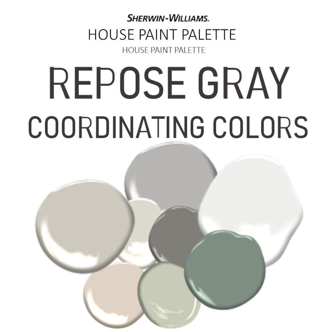 REPOSE GRAY Coordinating Colors Modern Interior Home - Etsy