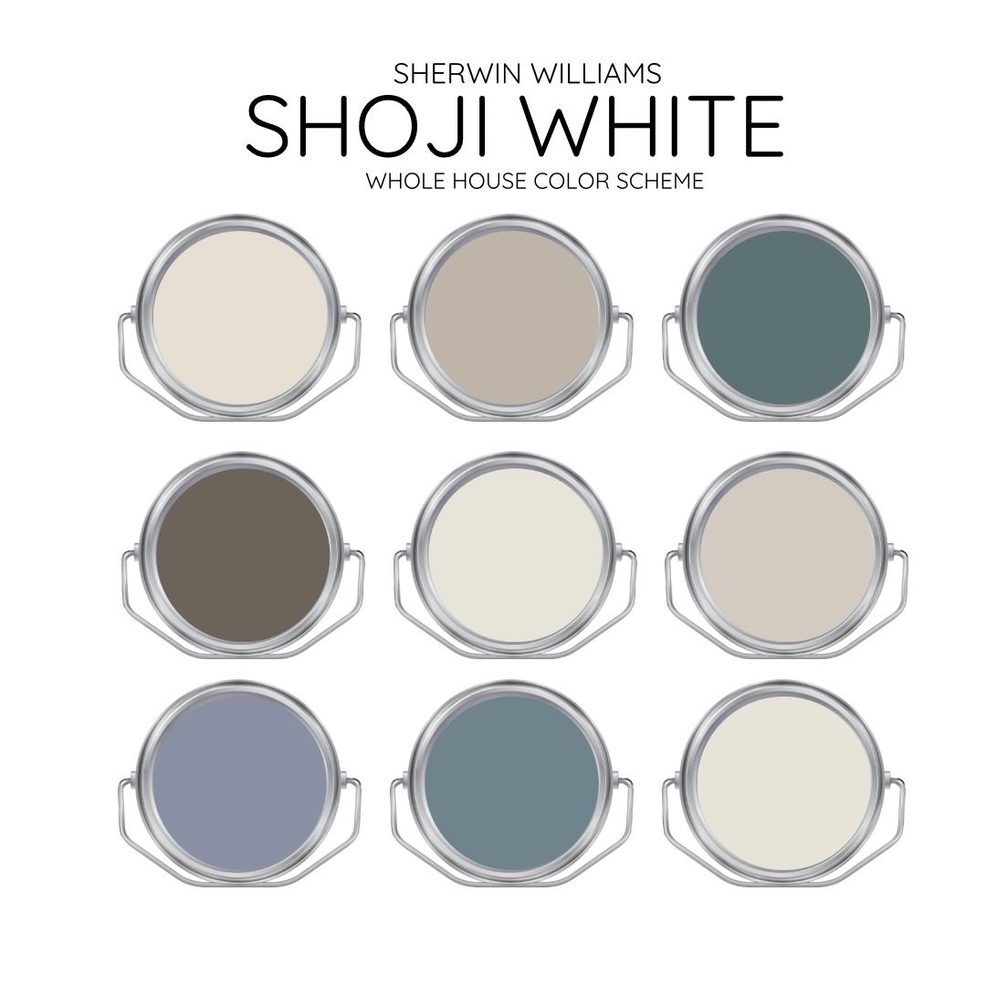 SHOJI WHITE Coordinating Colors Modern Interior Home- Pre-packed Paint ...