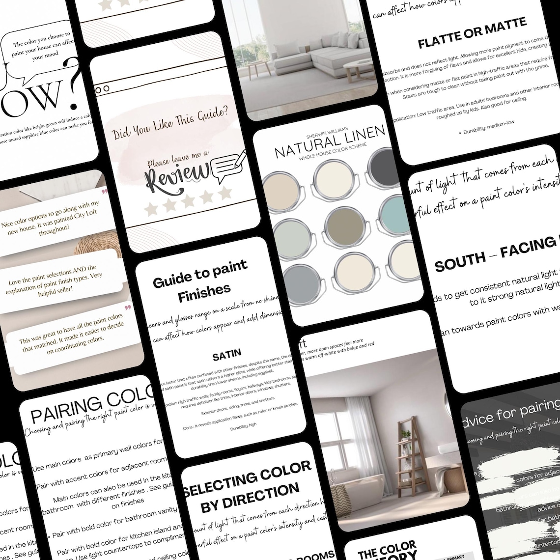 NATURAL LINEN Coordinating Colors Modern Interior Home Pre-packed Paint ...