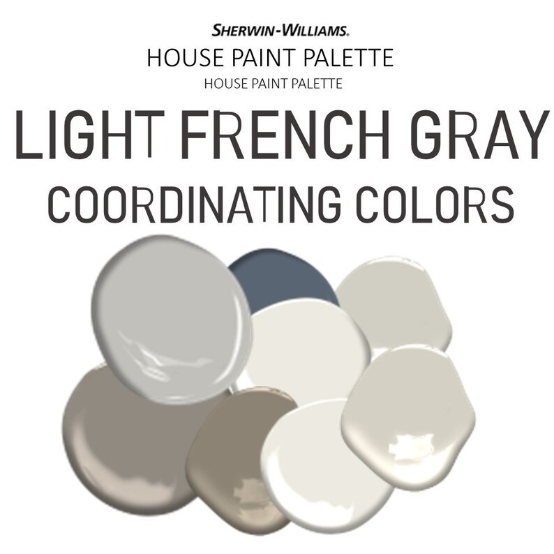 LIGHT FRENCH GRAY Coordinating Colors Interior Paint Palette - Etsy