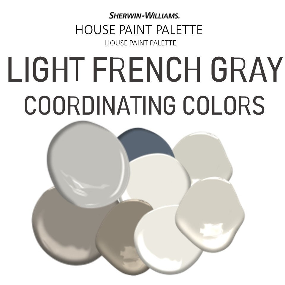LIGHT FRENCH GRAY Coordinating Colors Modern Interior Home Pre-packed ...